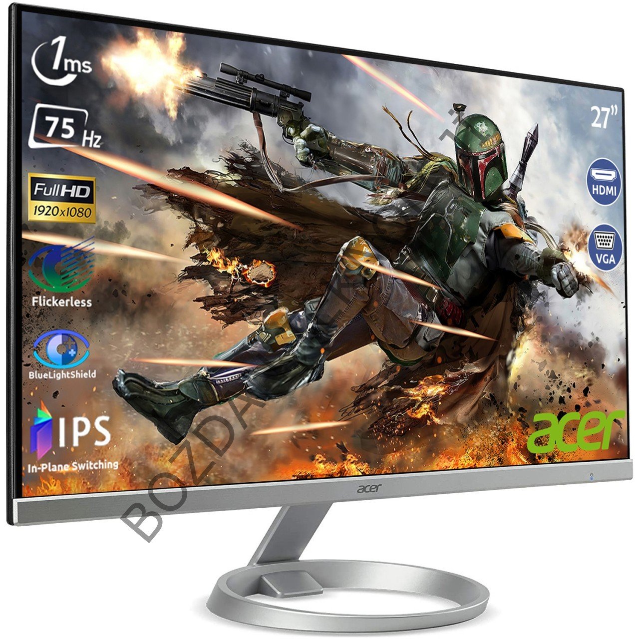 Acer R270 SI 27'' 75Hz 1ms (HDMI + VGA) AMD Radeon FreeSync Full HD IPS ...
